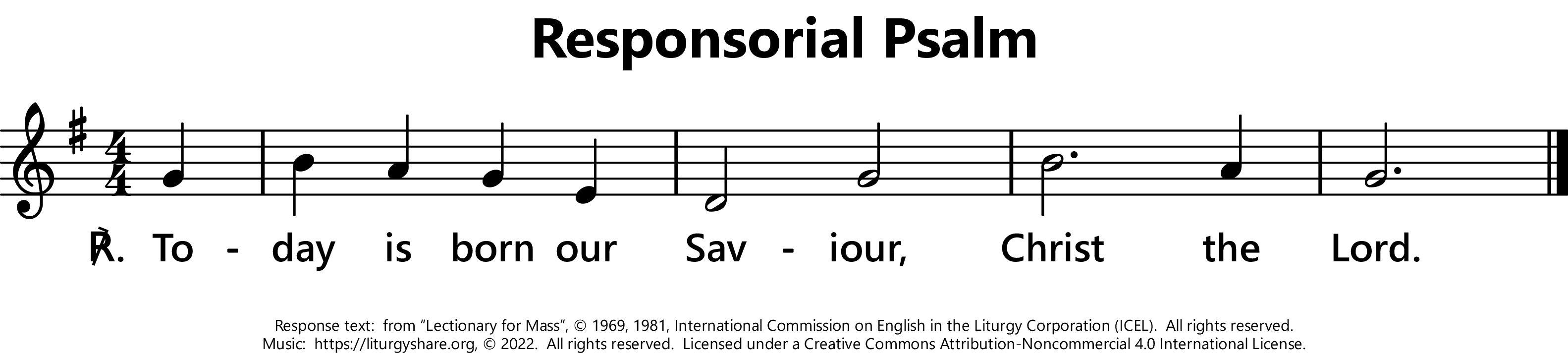 The Nativity of the Lord, at the Mass during the Night: Responsorial Psalm